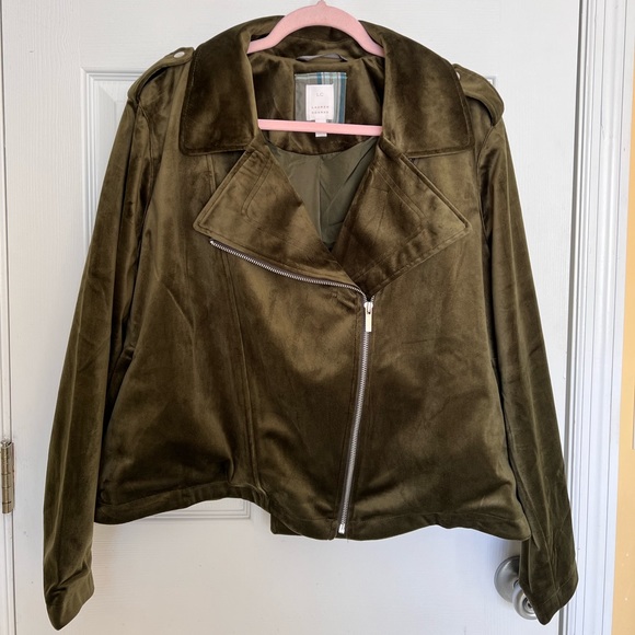 LC Lauren Conrad | Jackets & Coats | Lauren Conrad Olive Green Velvet ...